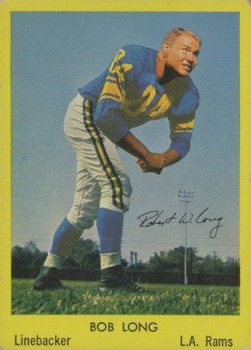 1960 Bell Brand Rams Bob Long #23 Football - VCP Price Guide