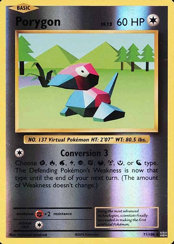 2016 Pokemon XY Evolutions Porygon-Reverse Foil #71 TCG - VCP Price Guide