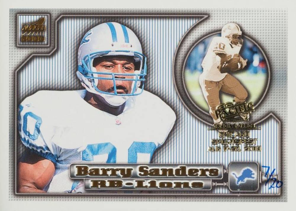 2000 Pacific Aurora Barry Sanders #51 Football - VCP Price Guide
