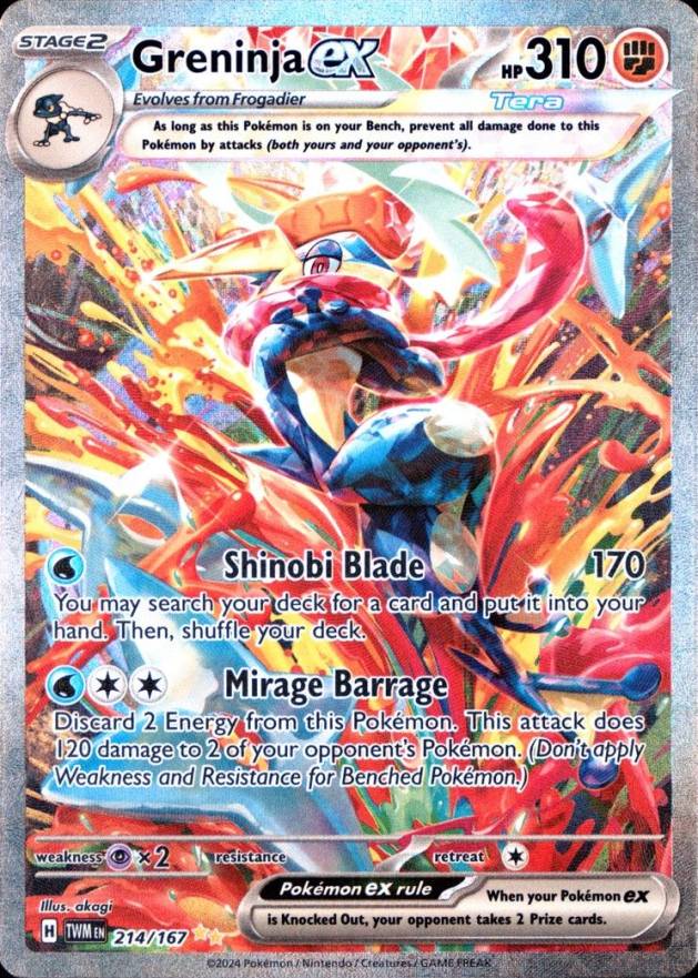 2024 Pokemon TWM EN-Twilight Masquerade Greninja EX #214 TCG - VCP ...