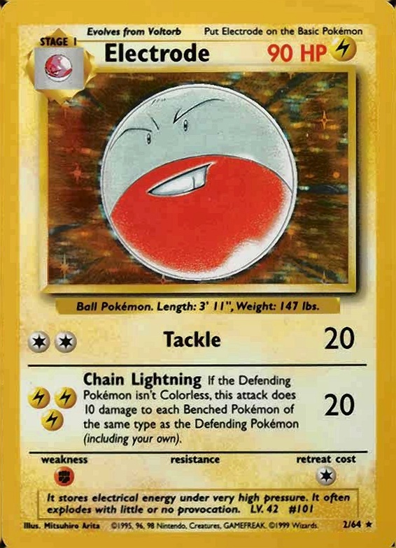 1999 Pokemon Jungle Electrode-Holo #2 TCG - VCP Price Guide