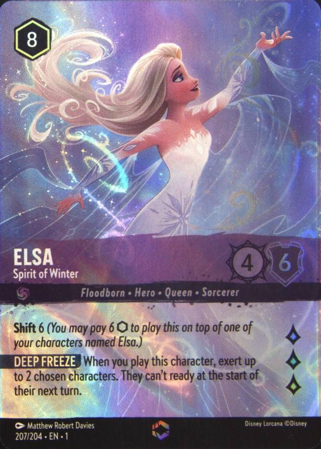 2023 Disney Lorcana EN 1-the First Chapter Elsa - Spirit of Winter #207 ...