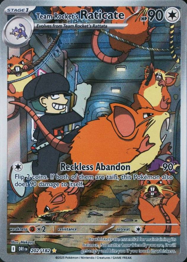2025 Pokemon DRI EN-Destined Rivals Team Rocket's Raticate #202 TCG ...