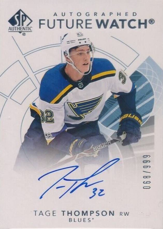 2017 SP Authentic Tage Thompson #169 Hockey - VCP Price Guide