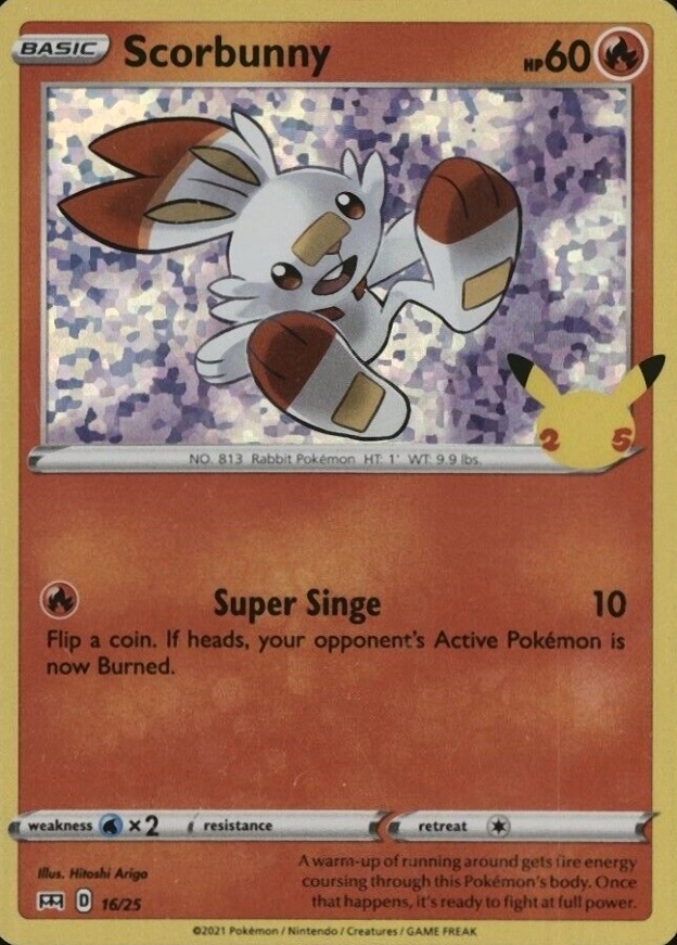 2021 Pokemon McDonald's Collection Scorbunny-Holo #16 TCG - VCP Price Guide