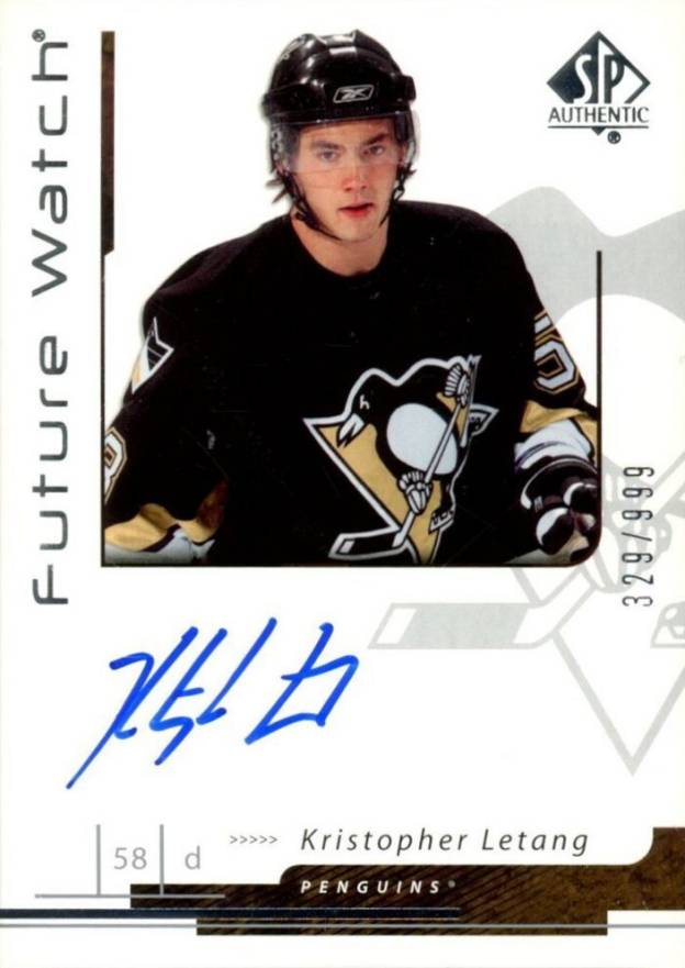 2006 SP Authentic Kristopher Letang #200 Hockey - VCP Price Guide