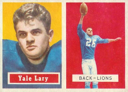 1957 Topps Yale Lary #68 Football Card - VCP Price Guide