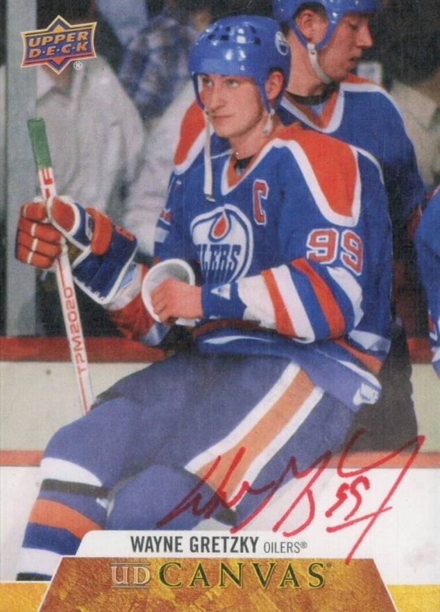 2020 Upper Deck Clear Cut Canvas Signatures Wayne Gretzky #CSWG Hockey ...