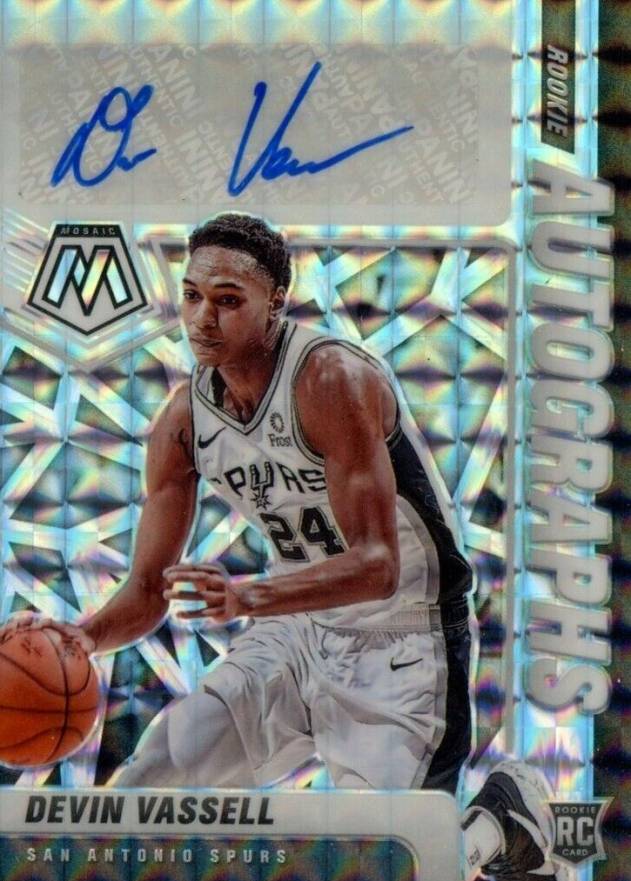 2020 Panini Mosaic Rookie Autographs Mosaic Devin Vassell #DVA ...