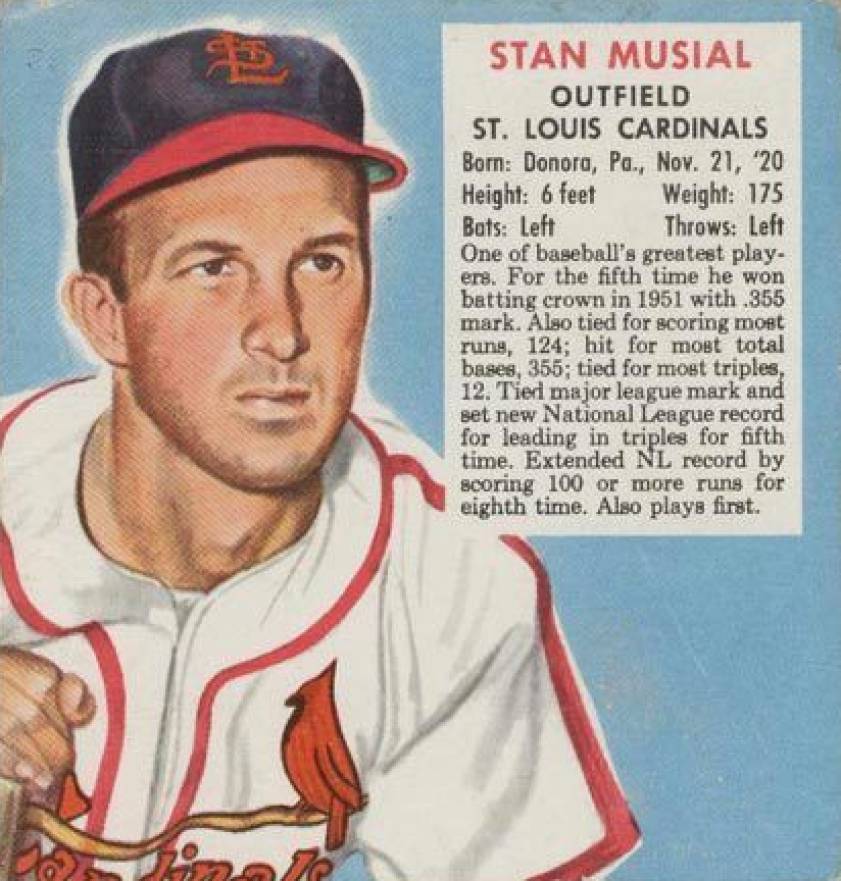 1952 Red Man Tobacco Stan Musial # Baseball - VCP Price Guide