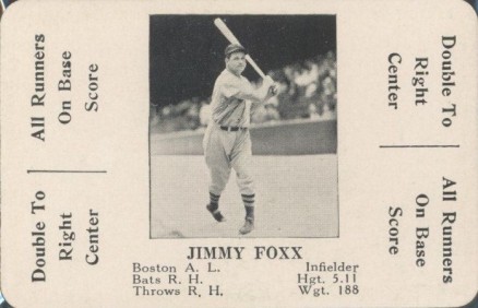 1936 S & S Game Jimmy Foxx # Baseball - VCP Price Guide