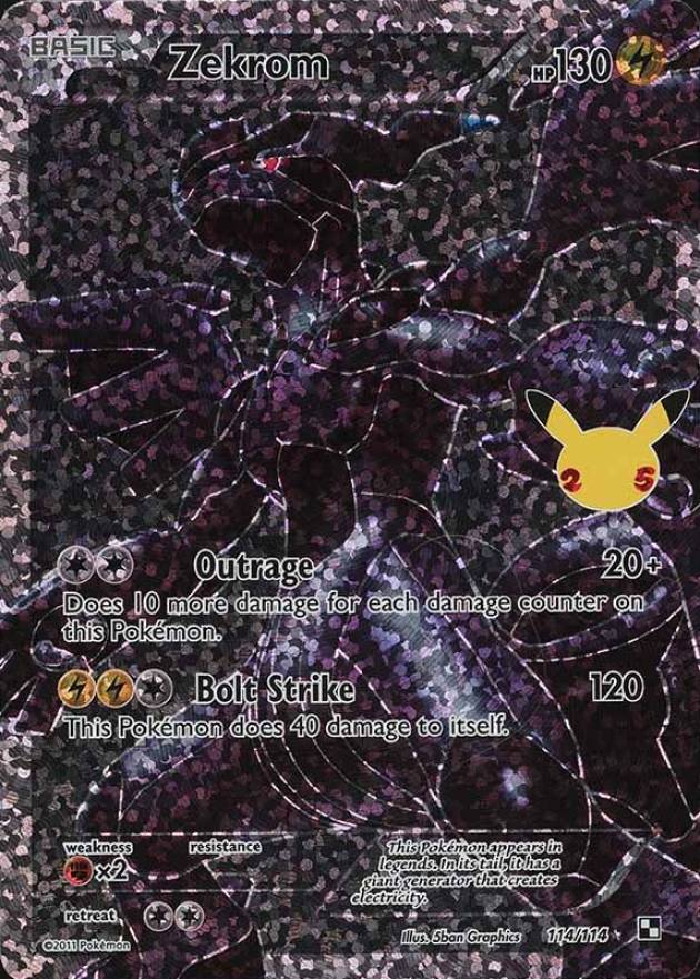 2021 Pokemon Celebrations Classic Collection Full Art/Zekrom #114 TCG ...